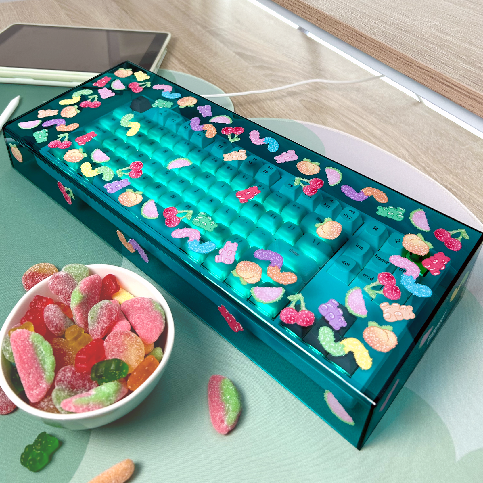 Sour Candy Acrylic Keyboard Cover – Chaotic Crafts Co.