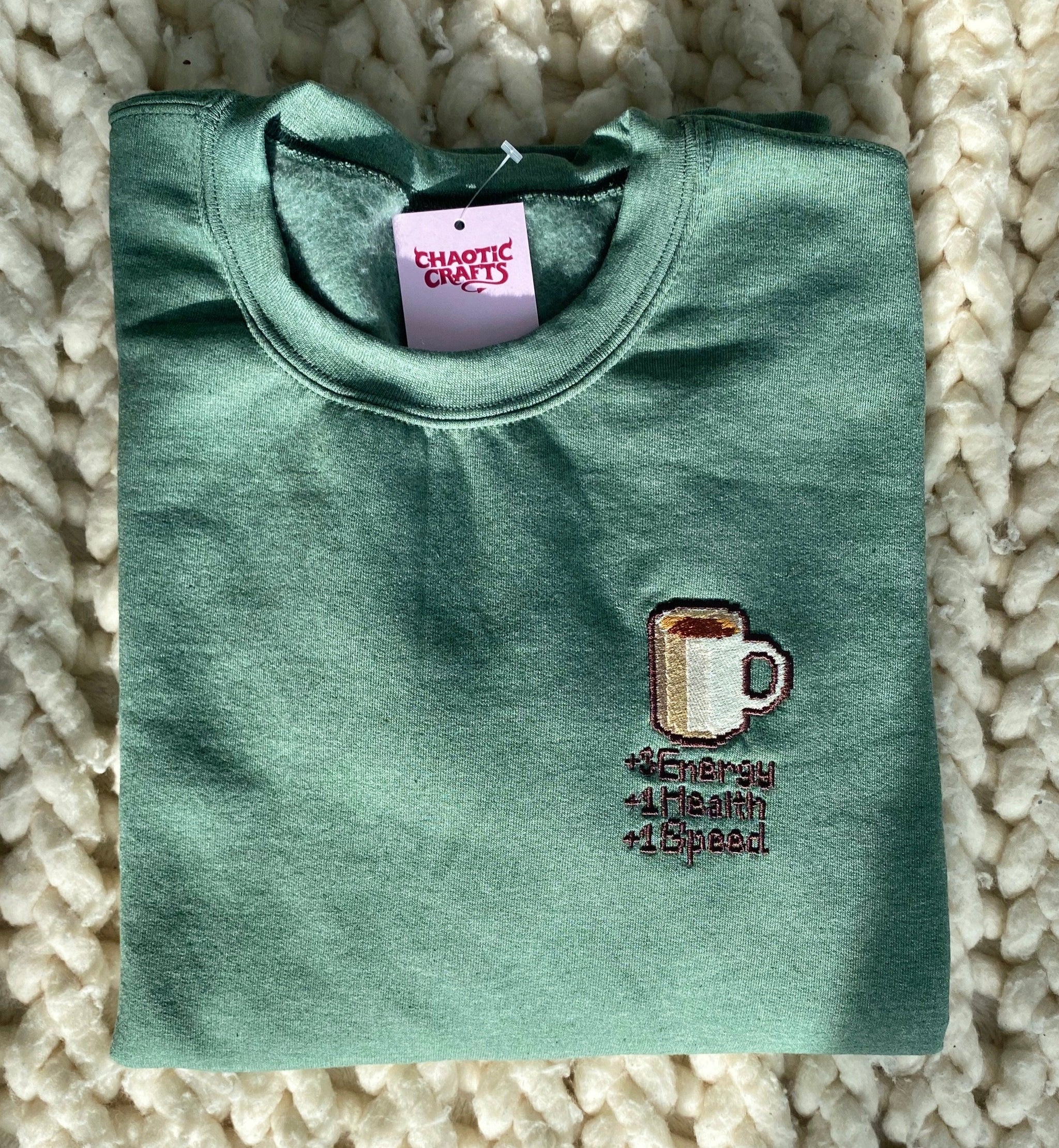 Coffee Stats Crewneck Sweaters – Chaotic Crafts Co.