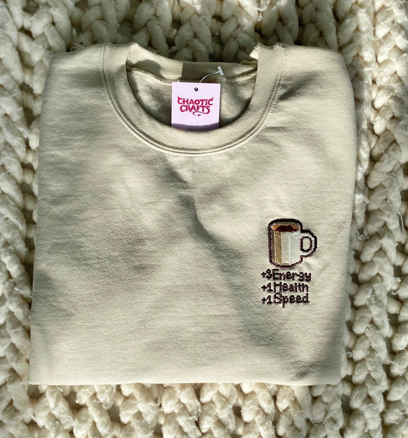 Coffee Stats Crewneck Sweaters – Chaotic Crafts Co.